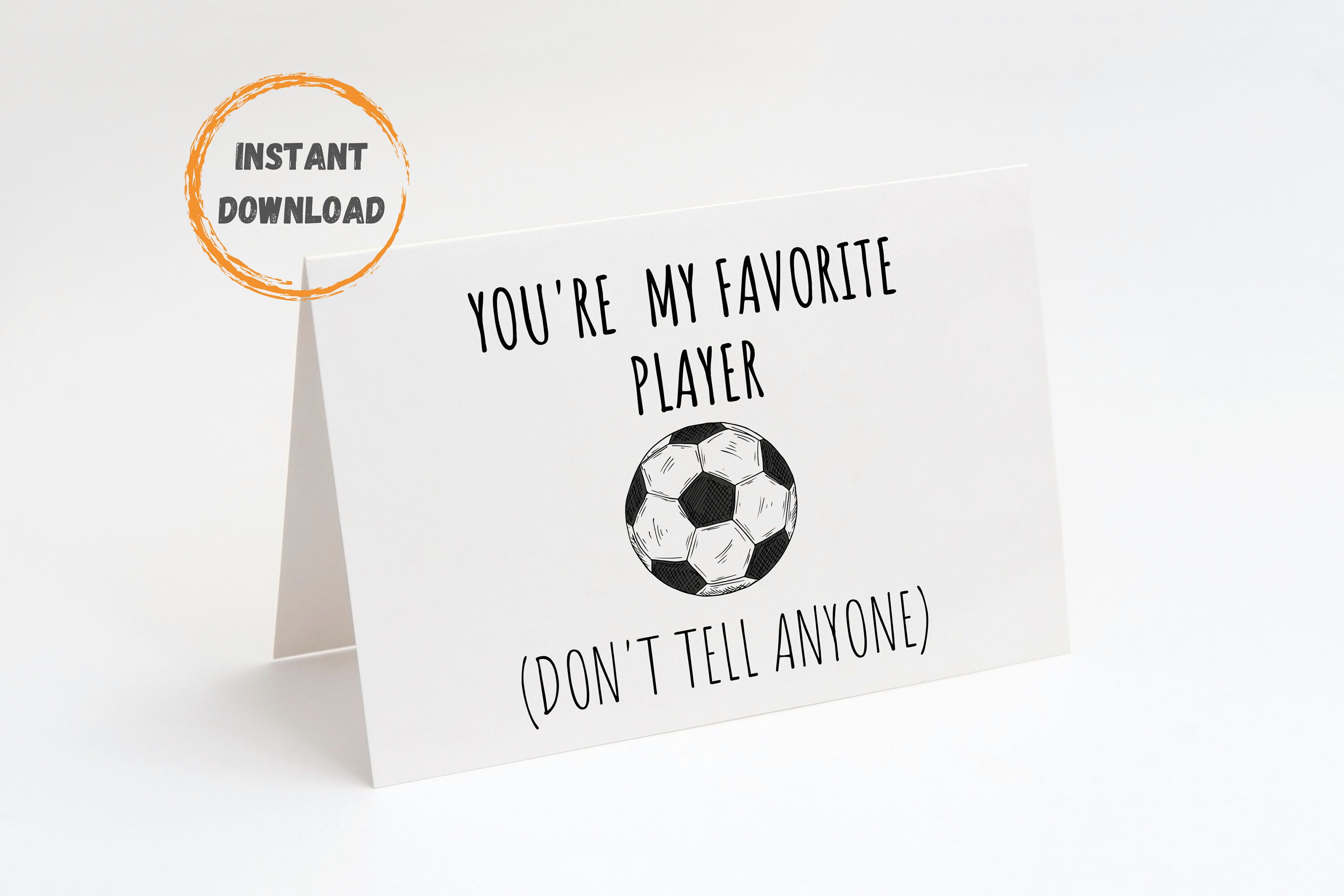 Blank Soccer Card, Printable Notecard, Game Day, Good Luck, Soccer ...