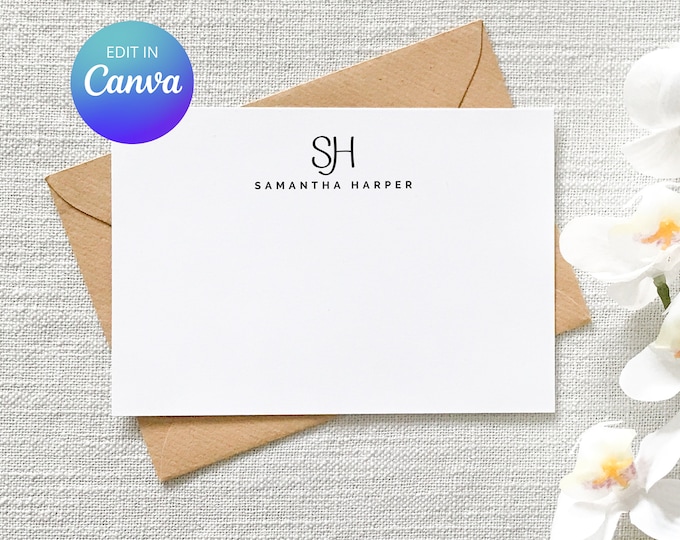 EDITABLE, Personalized Thank You Card, Name, Script, Digital Download ...