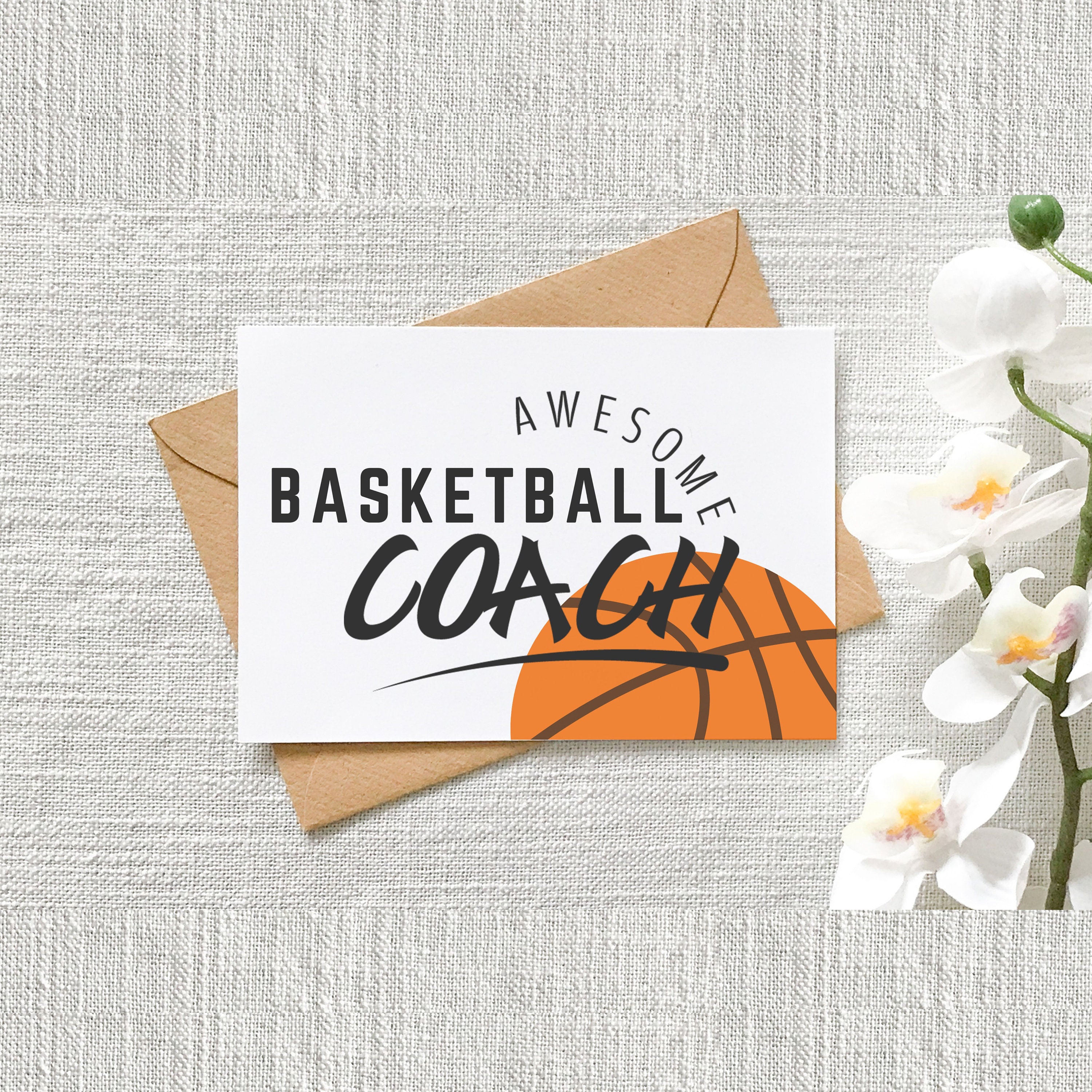 Basketball Coach Gift Printable Coaches Card Digital - Etsy