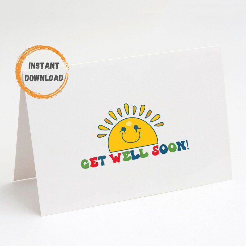 Get Well Soon Printable Card Encouragement Card Digital - Etsy