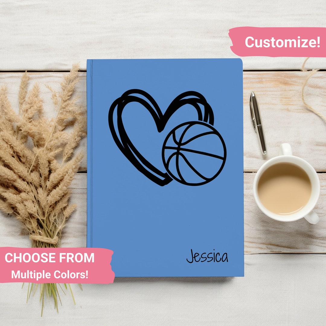 Personalized Basketball Gift, Custom Basketball Notebook, Hardcover ...