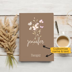 Therapist Gift, Mental Health Journal, Therapy Notes Hardcover Book ...