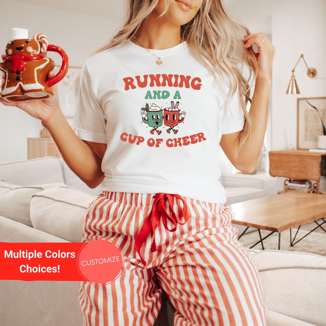 Christmas Running Shirt, Cute Runner Christmas Tshirt, Cross Country ...
