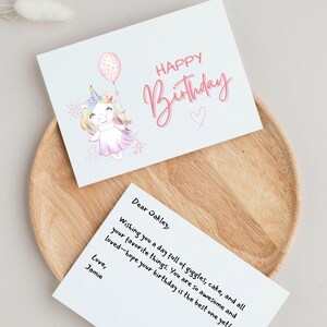 Unicorn Birthday Card, Printable Happy Birthday Card, Digital Download ...