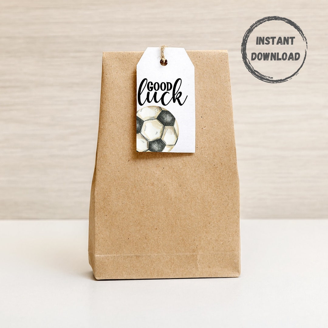 Soccer Tag Printable, Good Luck Download, Team Snack Tab, Goodie Bag ...