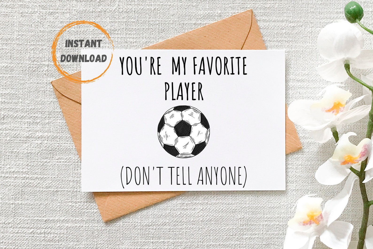 Blank Soccer Card, Printable Notecard, Game Day, Good Luck, Soccer ...