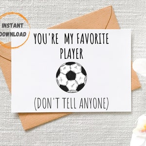 Blank Soccer Card, Printable Notecard, Game Day, Good Luck, Soccer ...