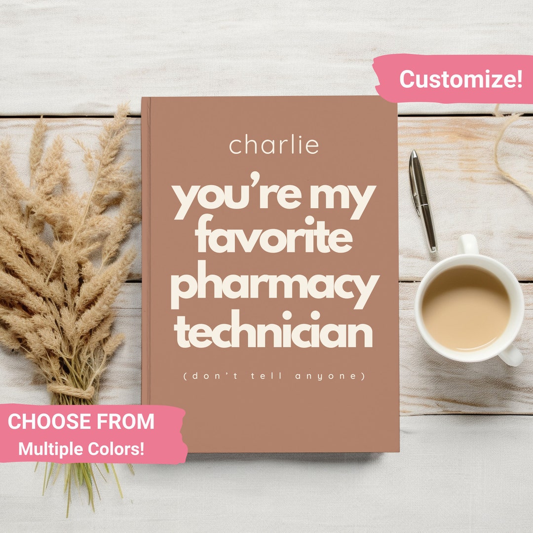 Funny Pharmacy Tech Gift, Pharmacy Student Notebook, Thank You Gift ...