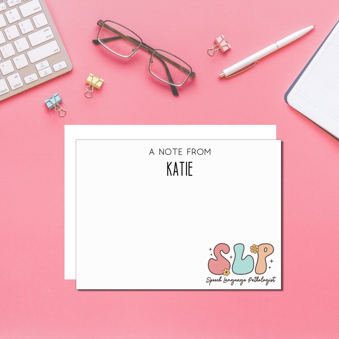 SLP Gift, Speech Pathologist Stationary, Thank You Cards, Gifts for ...