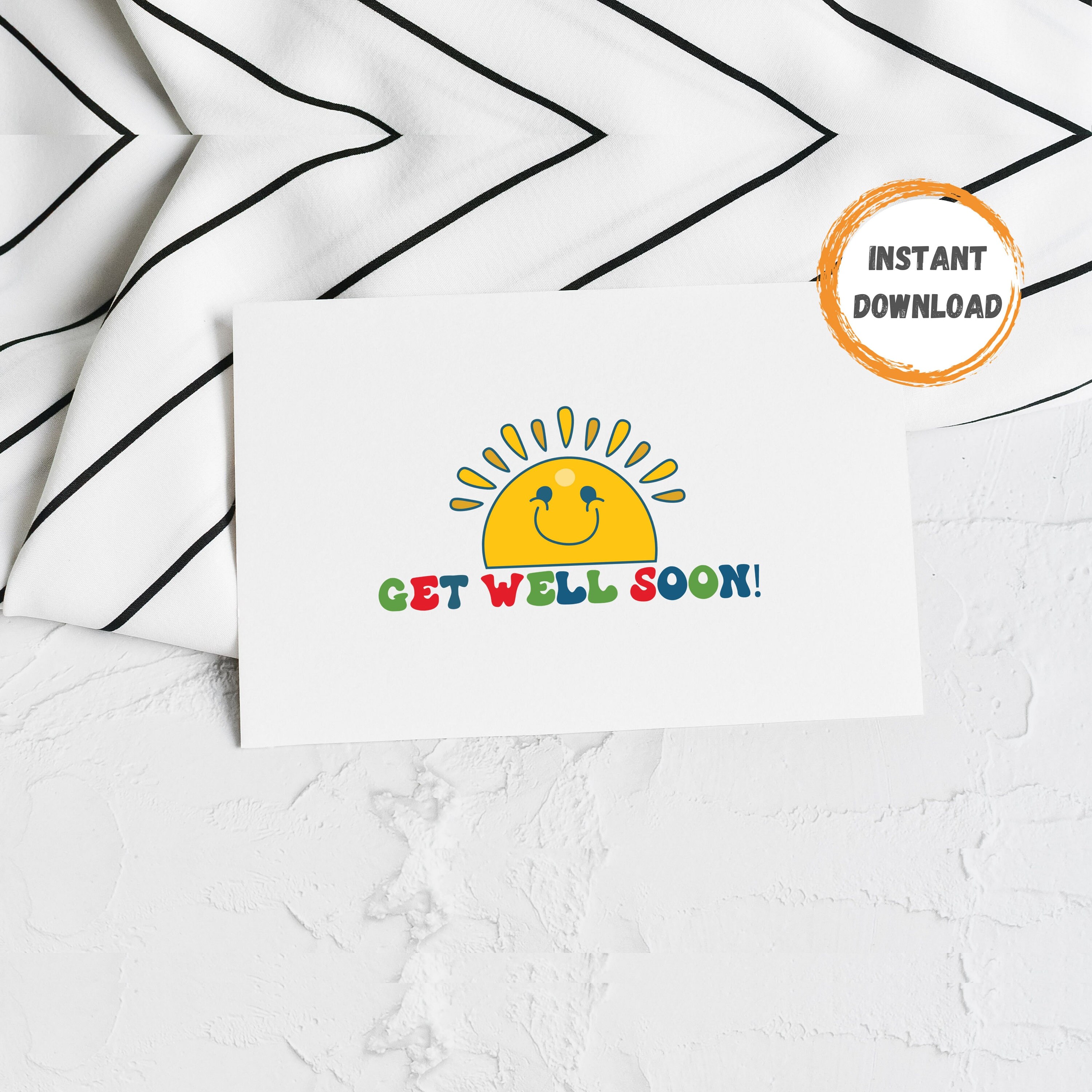 Get Well Soon Printable Card Encouragement Card Digital - Etsy