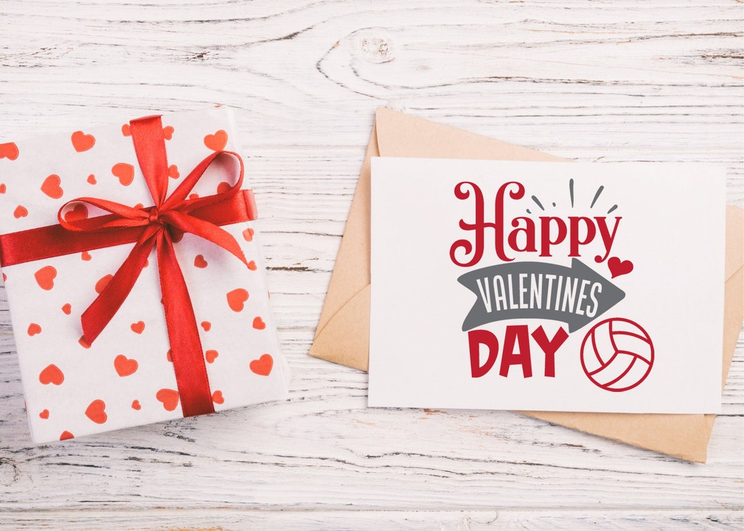 Volleyball Valentine Card, Printable Card, Digital Download, Valentine ...