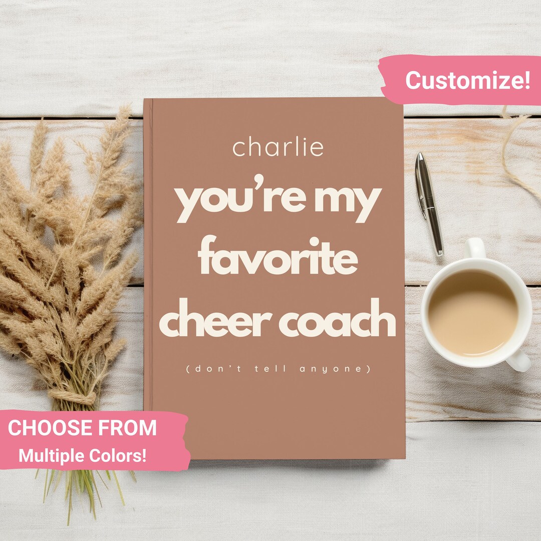 Funny Cheer Coach Gift, Cheerleading Coach Notebook, Thank You Coach ...