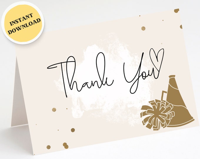 Cheerleader Note Cards Team Gifts Coach Gift Thank You Notes - Etsy