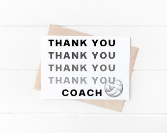 Volleyball Thank You Coach Coach Gift Volleyball Coach - Etsy