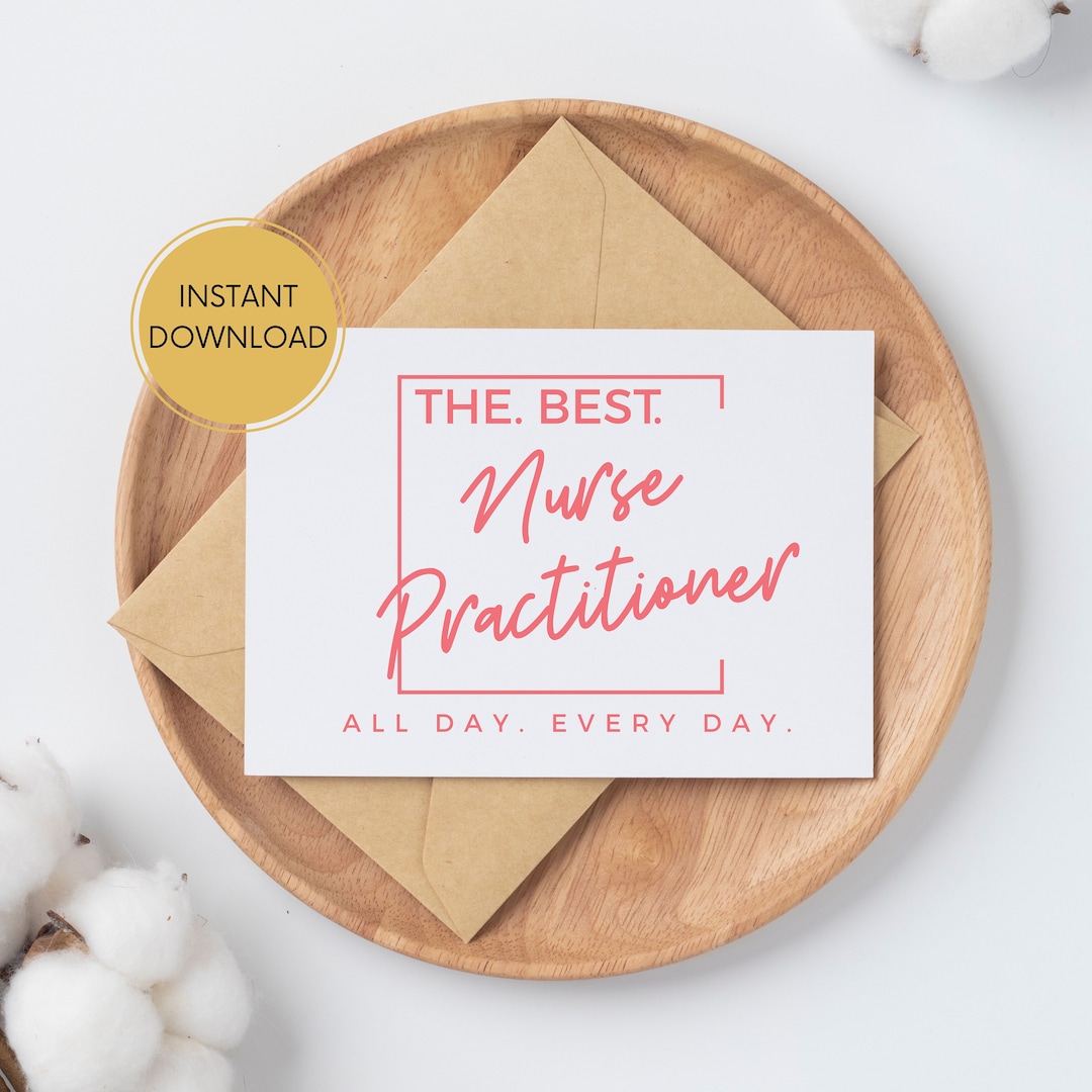 Nurse Practitioner Card, Printable Thank You Card, Digital Download, Card for Family Nurse ...