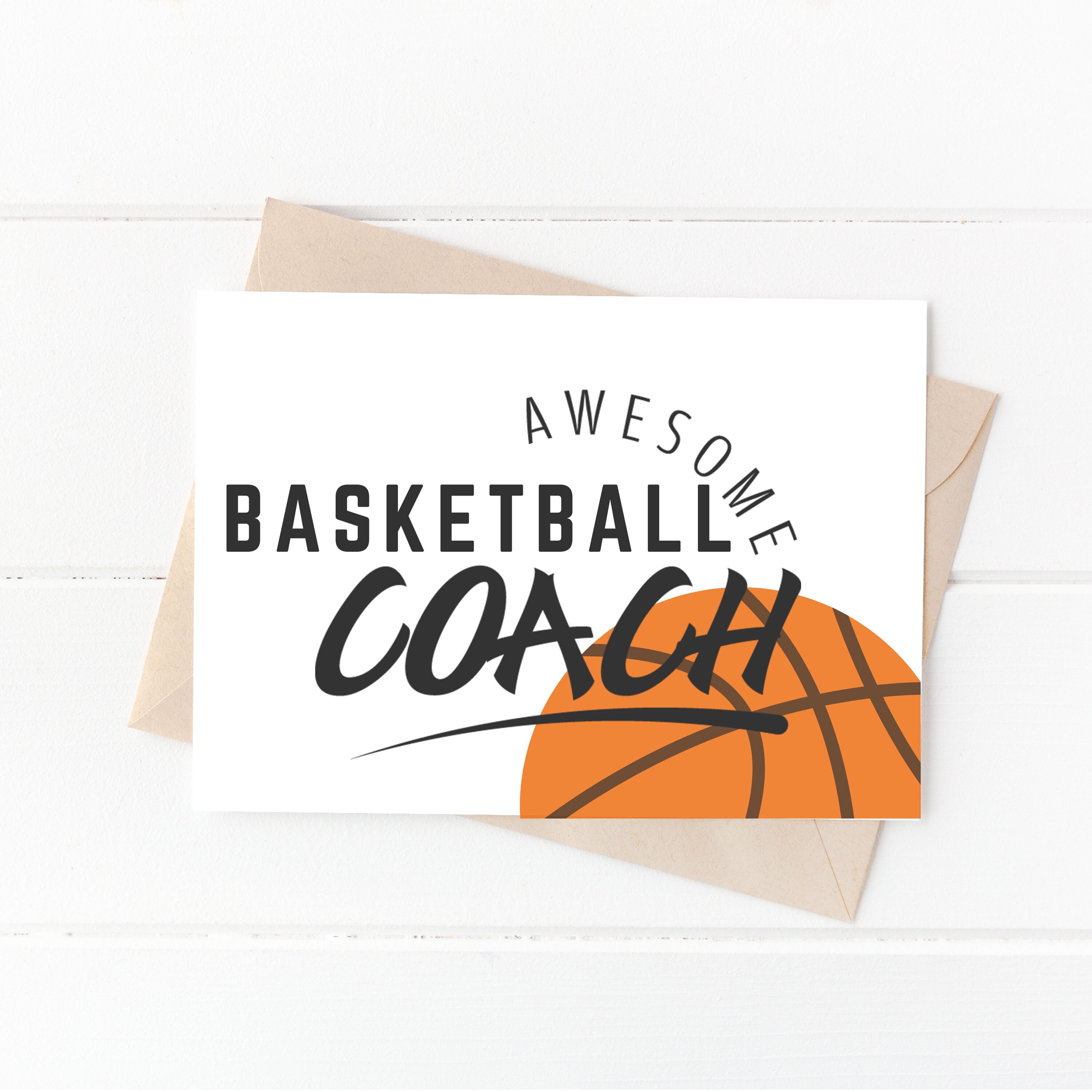 Basketball Coach Gift Printable Coaches Card Digital - Etsy