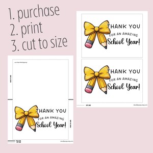 Thank You for an Amazing School Year, Printable Teacher Card, Digital ...
