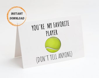 Printable Tennis Birthday Card - Etsy