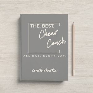 Personalized Cheer Coach Gift, Cheerleading Coach Notebook, Thank You ...