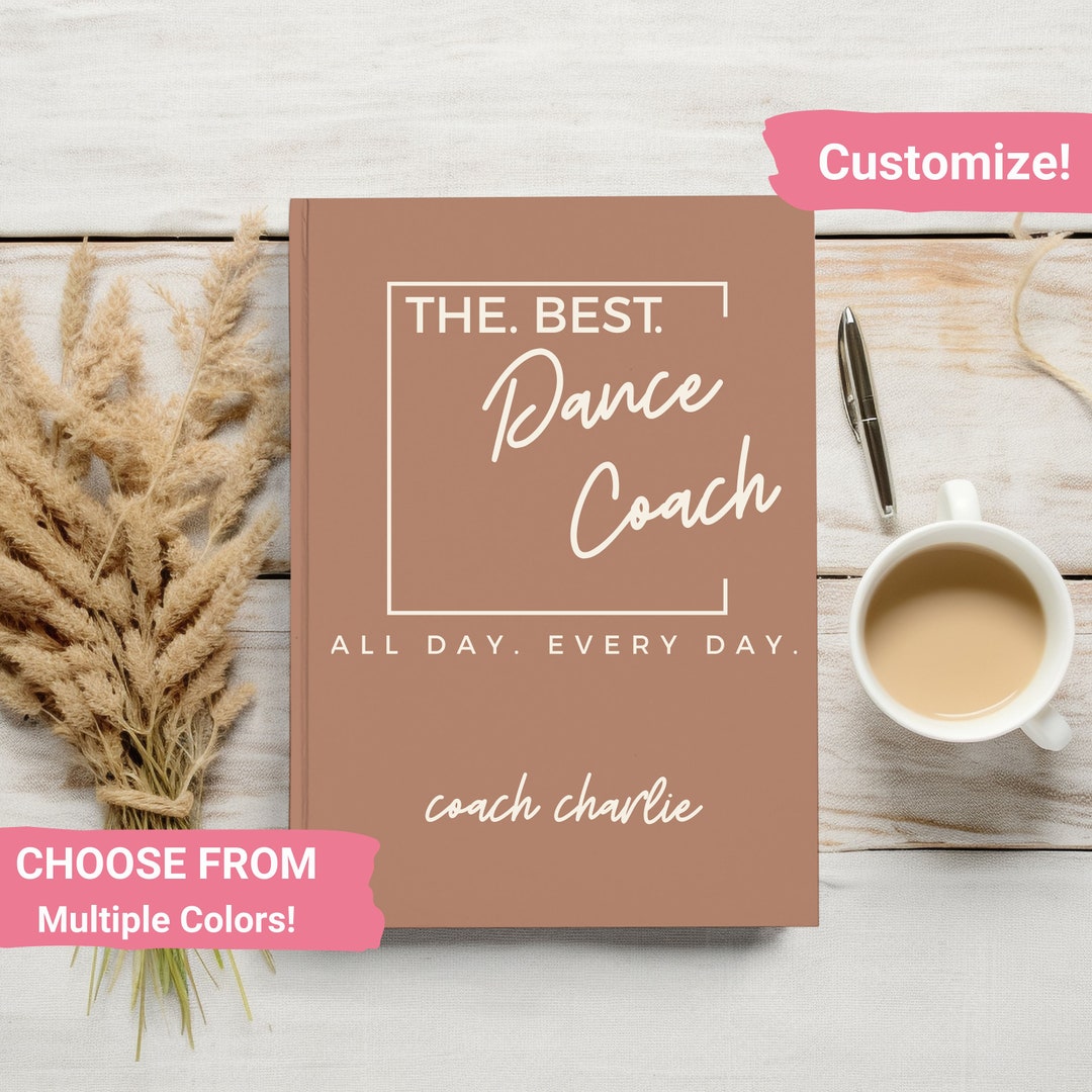 Personalized Dance Coach Gift, Dance Team Coach Notebook, Thank You ...