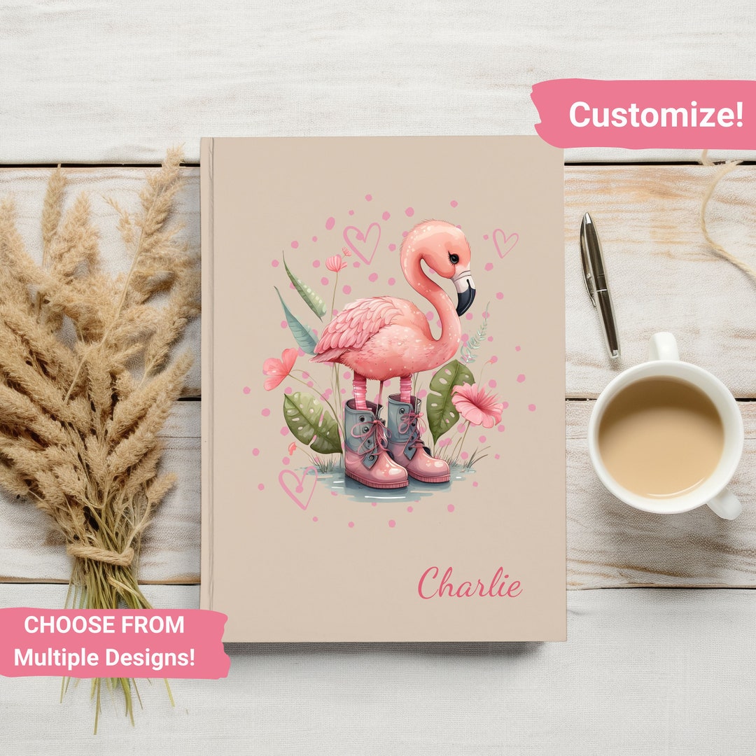 Flamingo Notebook, Pink Flamingo Journal, Personalized Journal, Custom ...