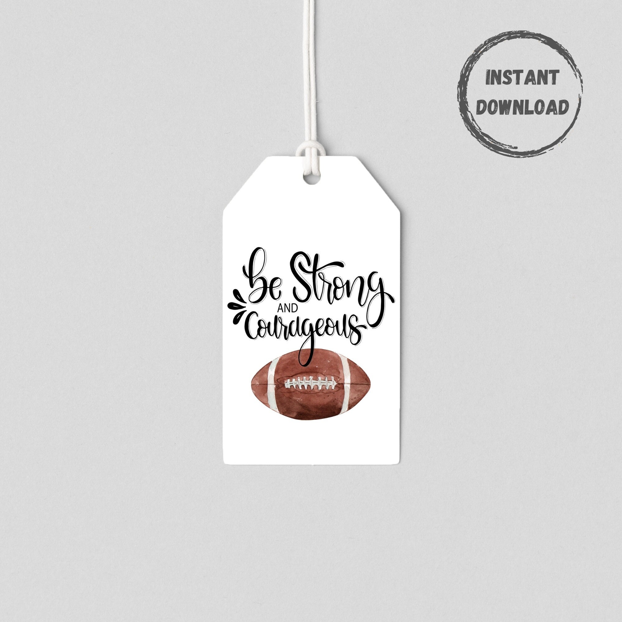 Football Snack Bag Tag Printable Good Luck Tags Bible Verse - Etsy