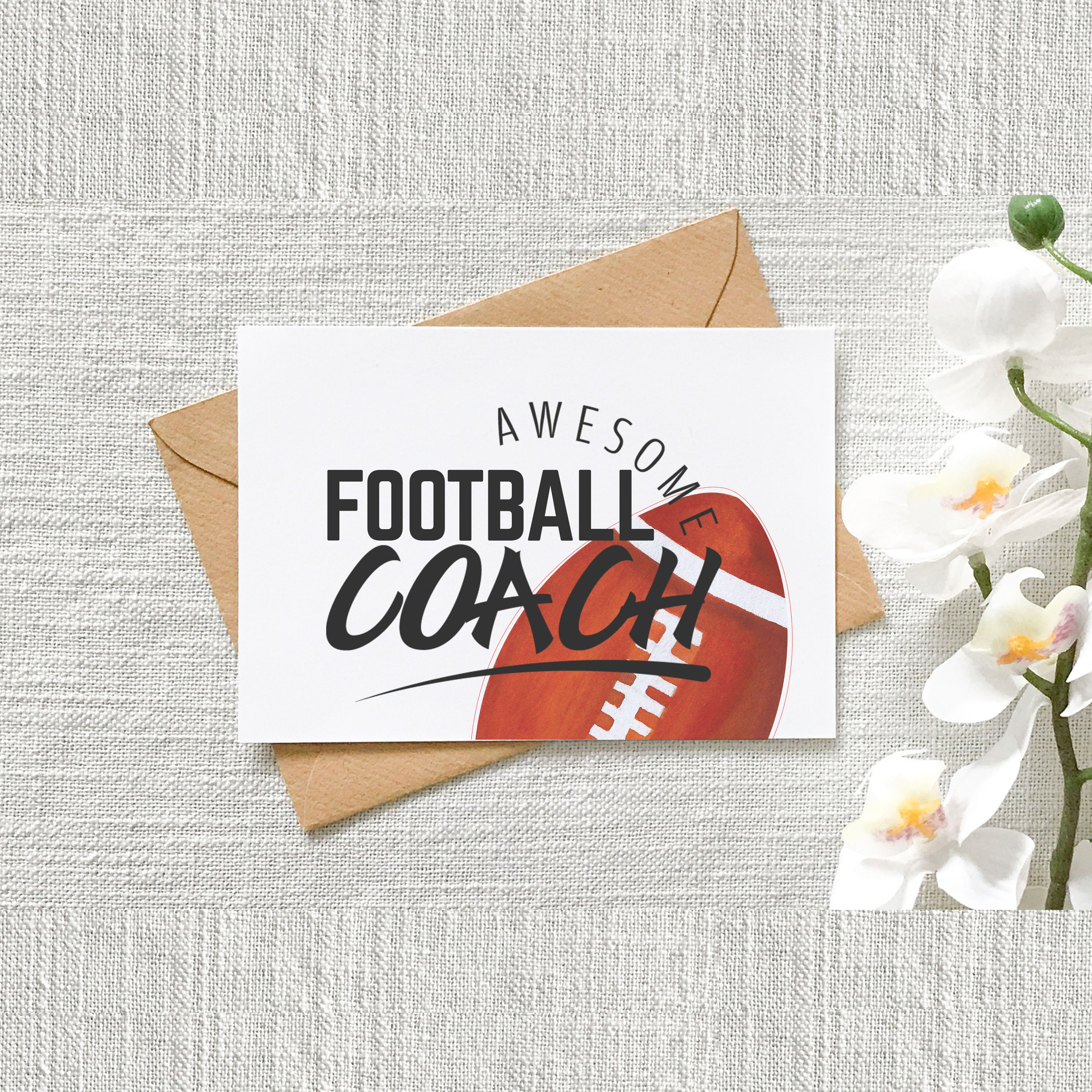 Football Coach Gift Printable Coaches Card Digital Download - Etsy