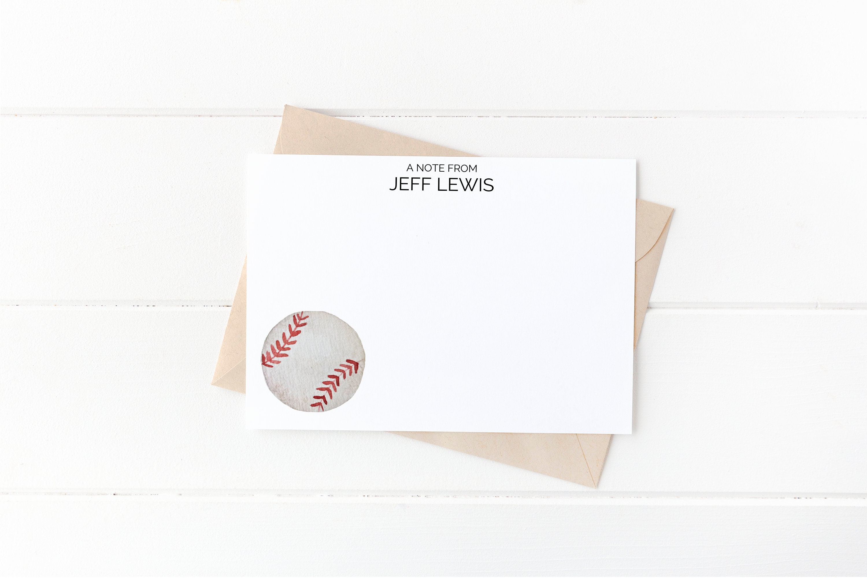 Baseball Stationery Printable, Custom Sport Notecard, Editable Template ...