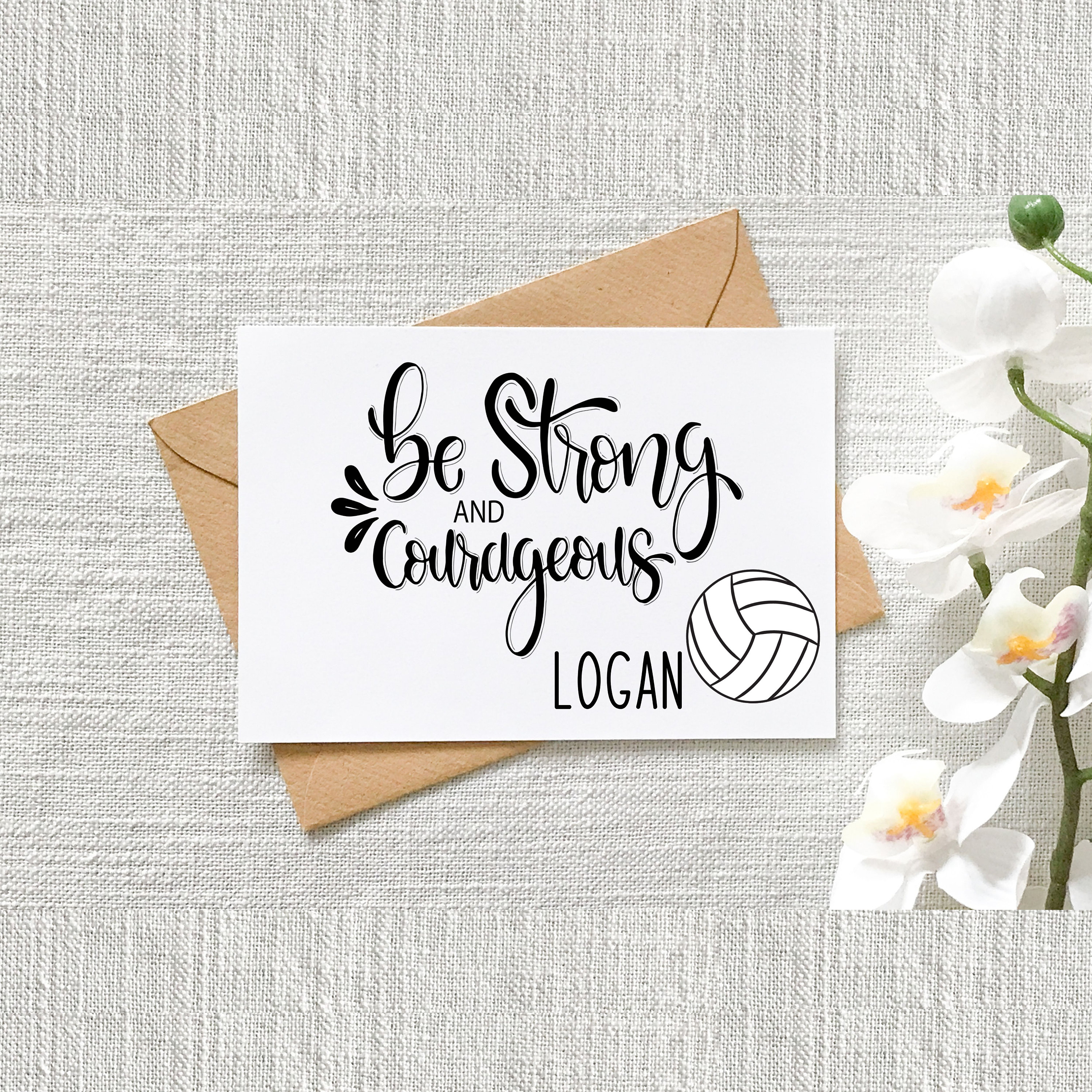 Printable Volleyball Card, Editable Greeting Card, Note Card, Coach ...