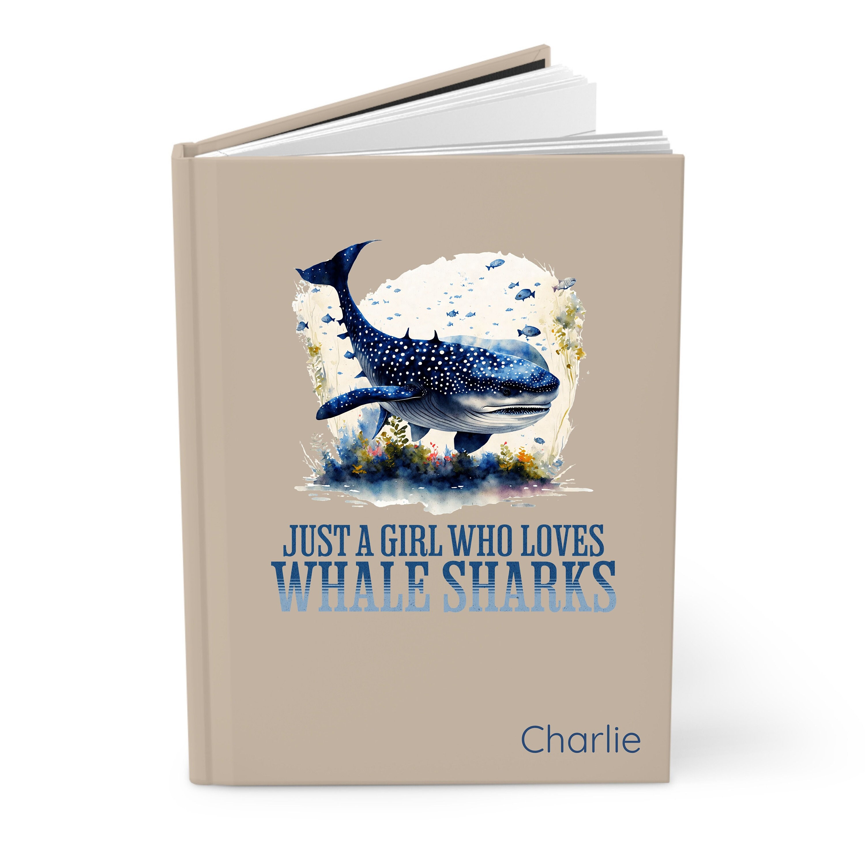 Whale Shark Journal, Personalized Notebook for Shark Lovers, Hardcover ...