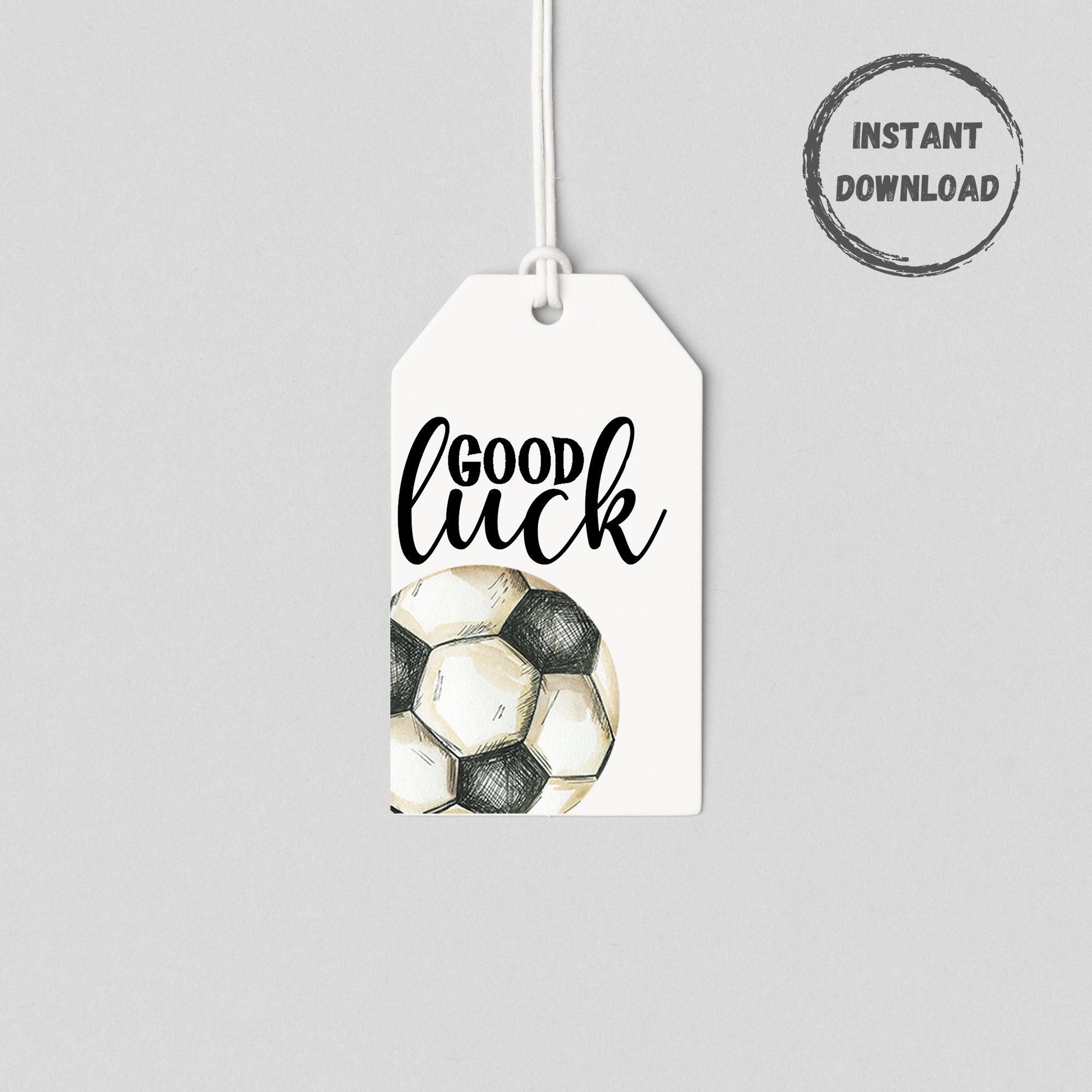 Soccer Tag Printable Good Luck Download Team Snack Tab - Etsy