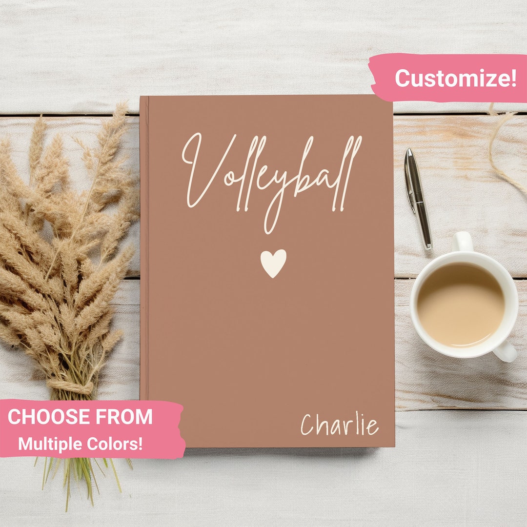 Volleyball Gift, Personalized Volleyball Notebook, Senior Volleyball ...