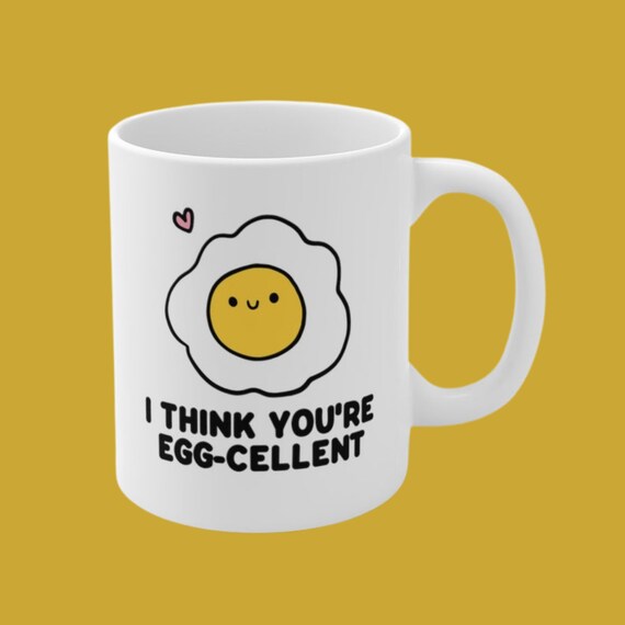 I Think You're Egg-cellent Breakfast Mug Funny - Etsy