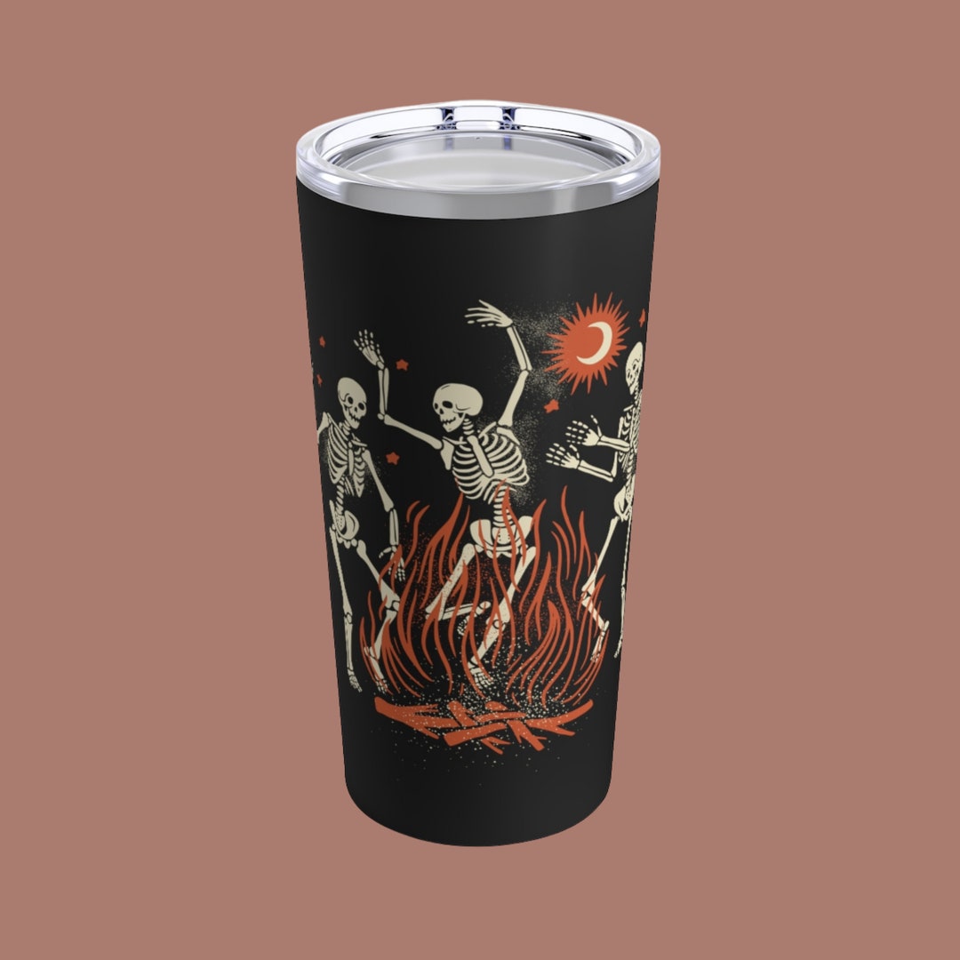 Dancing Skeletons Cup, Skeleton Tumbler, Halloween Tumbler, Dance of ...