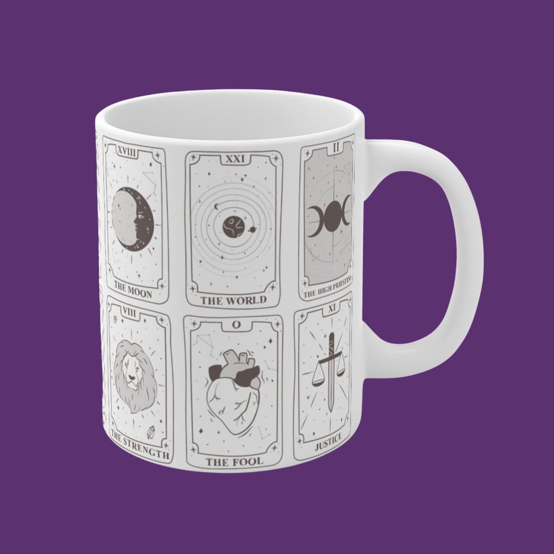 Tarot Cards Mug, Witchy Mug, Tarot Reader Gift, Magical, Fortune Teller ...