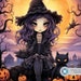 Grimm and Gretta Wall Art, Witch, Black Cat, Halloween, Full Coverage ...