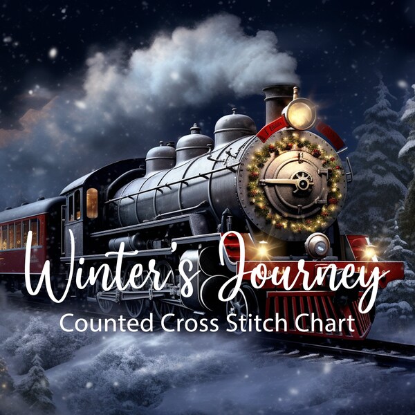 Cross Stitch Train - Etsy