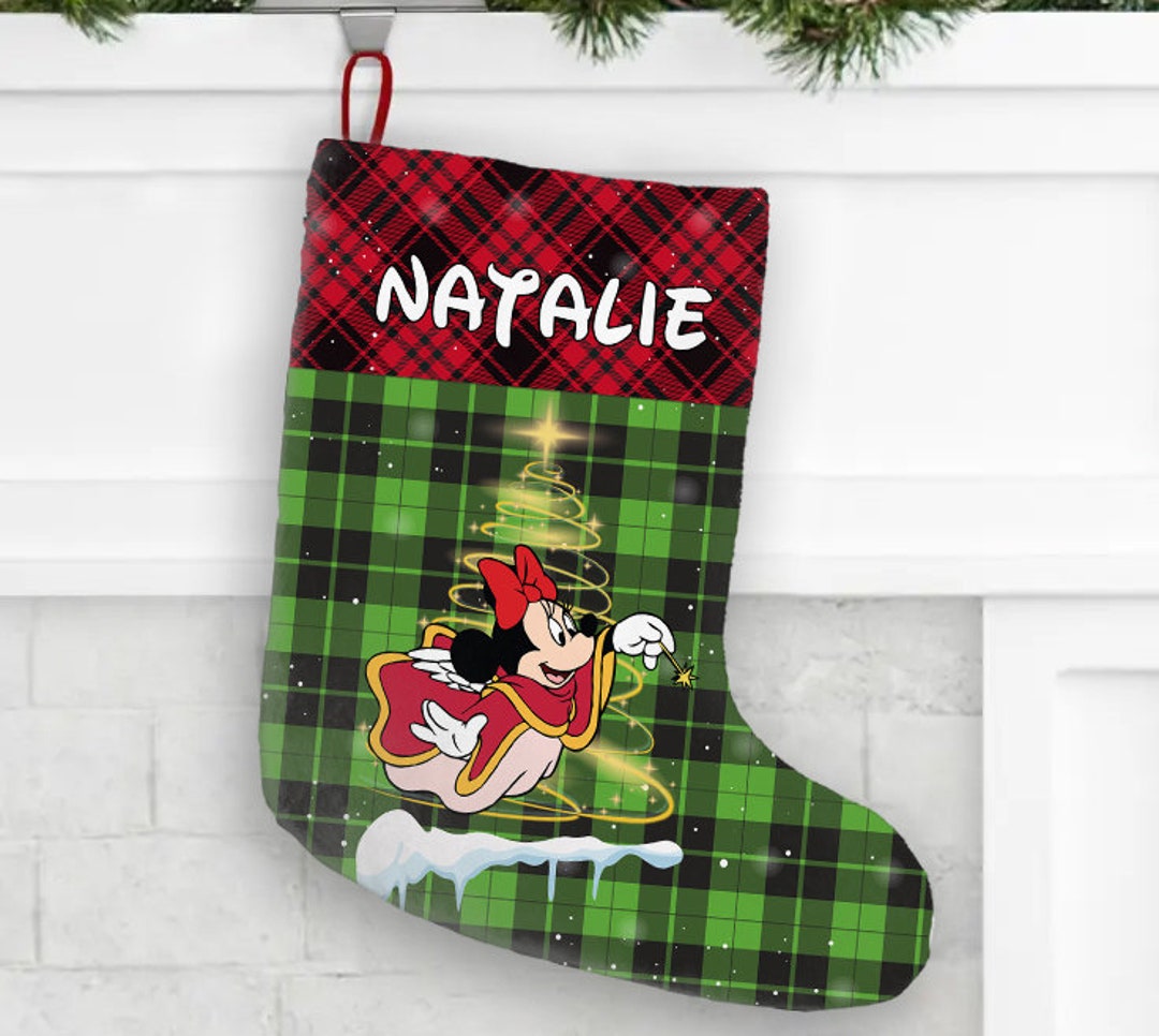 Personalized Minnie Mouse Stocking Disney Stockings Christmas Etsy