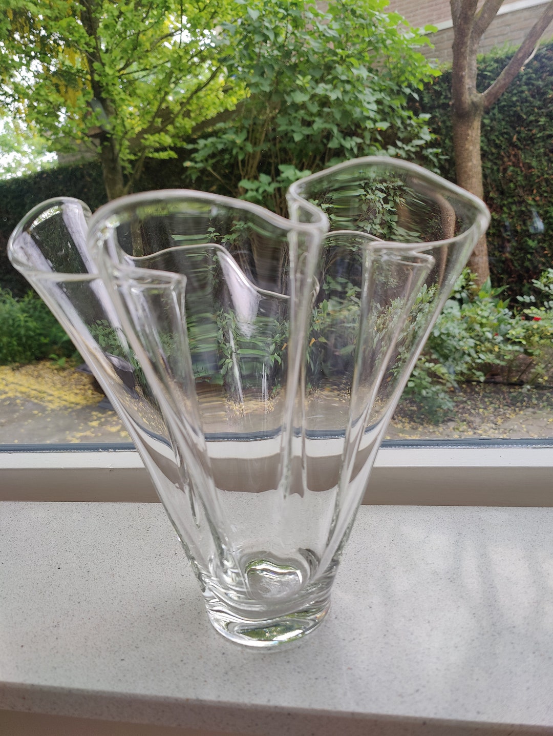 Dutch Design Glass Vase Exclusive - Folded Glass, Sculpted Glass Fan ...