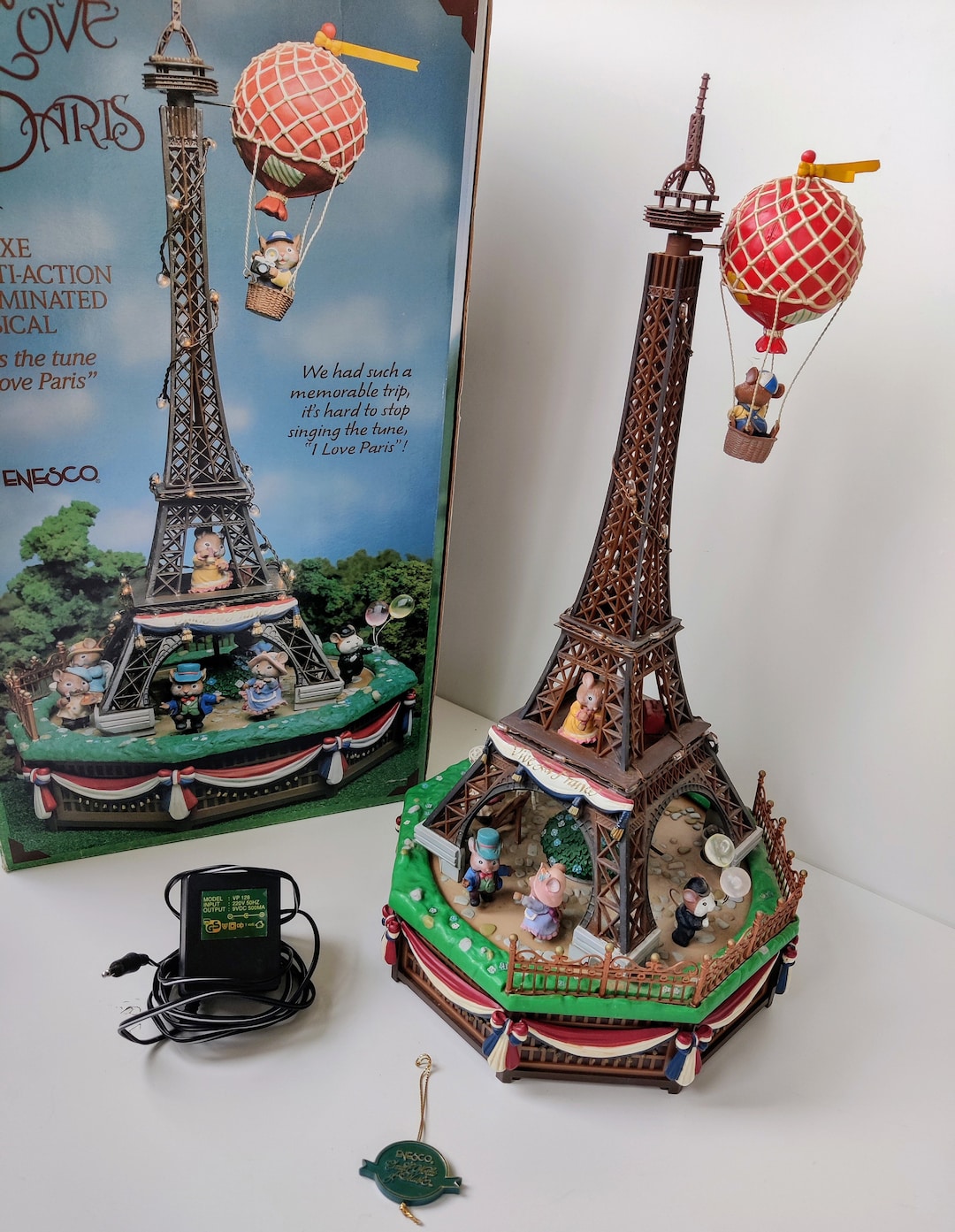 Enesco Music Box - I Love Paris - Musical - Vive La France - Montmarte - Deluxe Multi-action ...