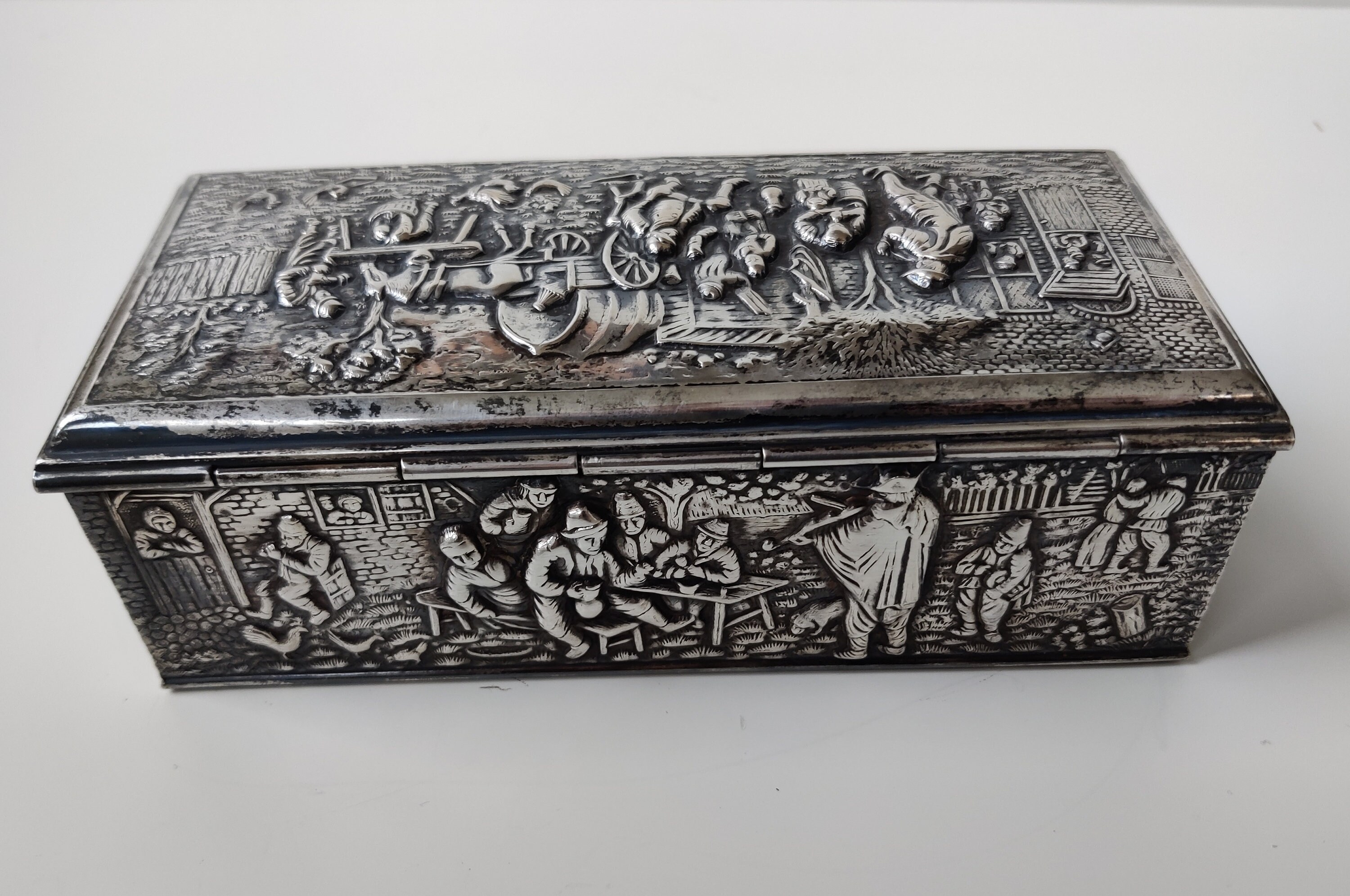 Antique Dutch Silver Plated Box - Jewellery / Trinketbox / Wedding ...