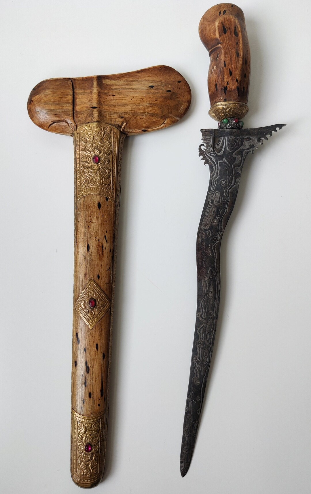 Lombok Bali Indonesia Javanese kris Sungingan copper gold - Etsy France