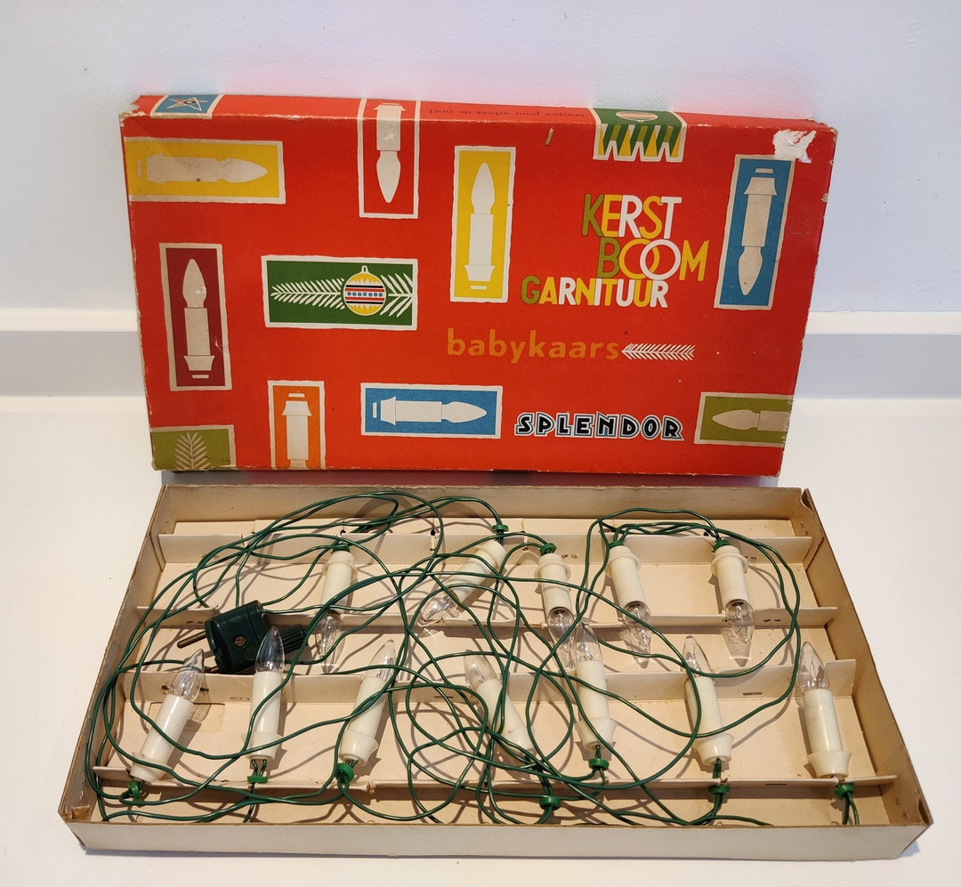 Vintage Dutch Christmas Decoration Lights - Babykaars Kerstboom ...