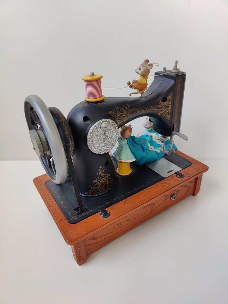 Enesco Mice Vintage Music Box My Favorite Things Sew Petite Sewing ...