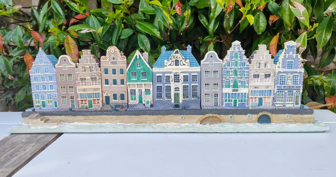 Miniature Amsterdam Canal Houses Platteau - Grachtenpanden Dutch - Doll ...