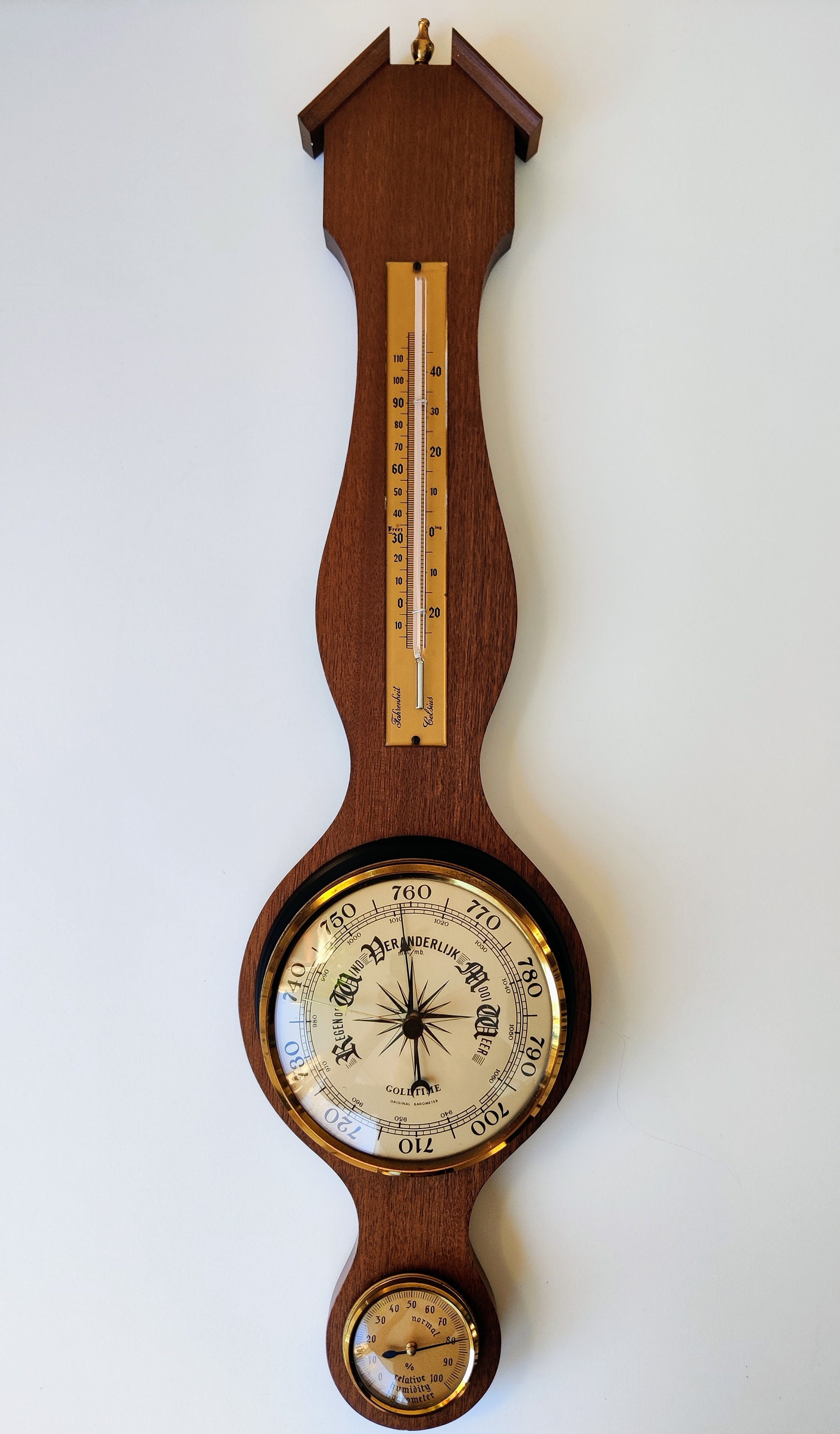 Big Antique Holosterie Barometer & Thermometer Jugendstil Made in ...