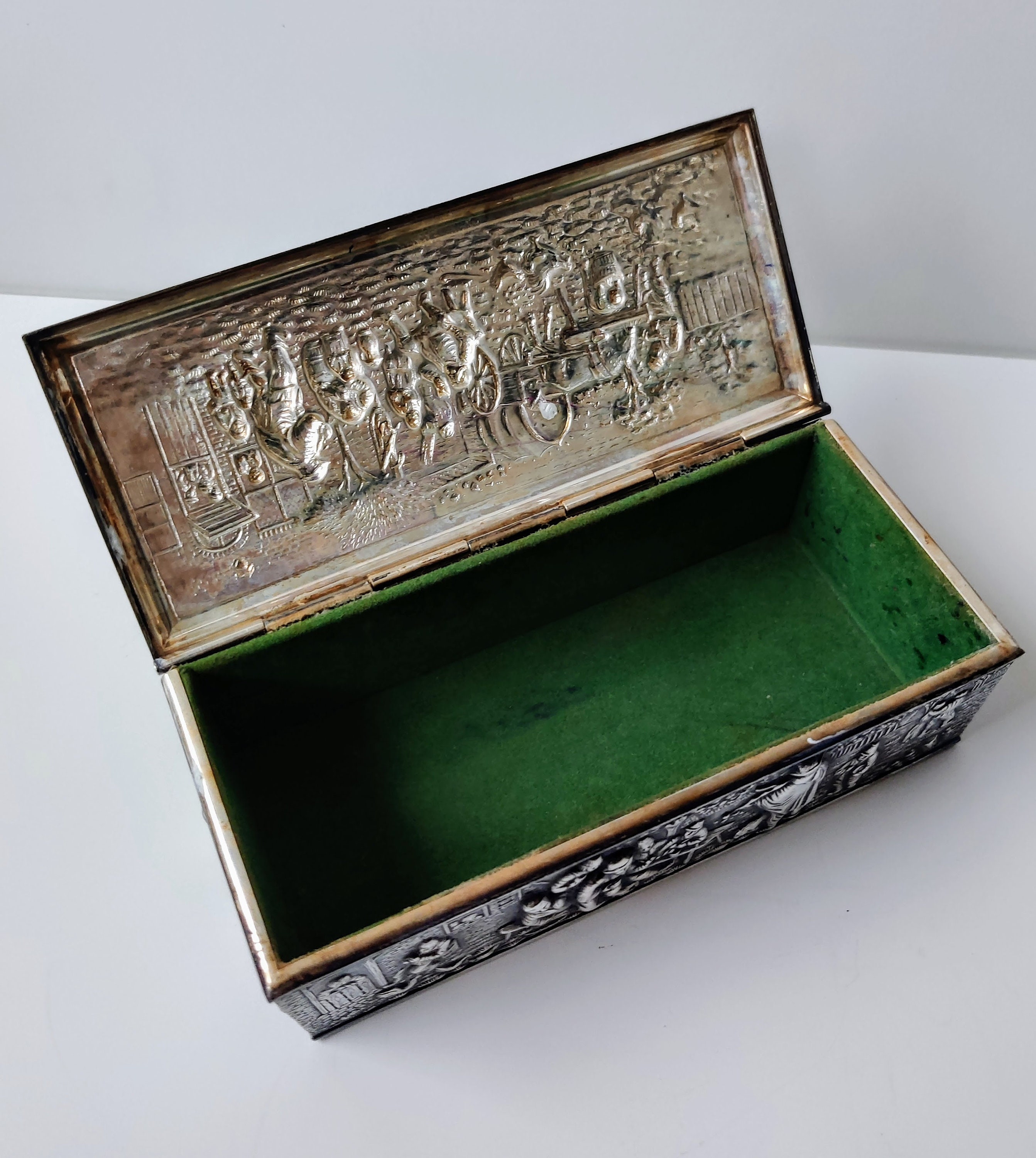 Antique Dutch Silver Plated Box - Jewellery / Trinketbox / Wedding ...