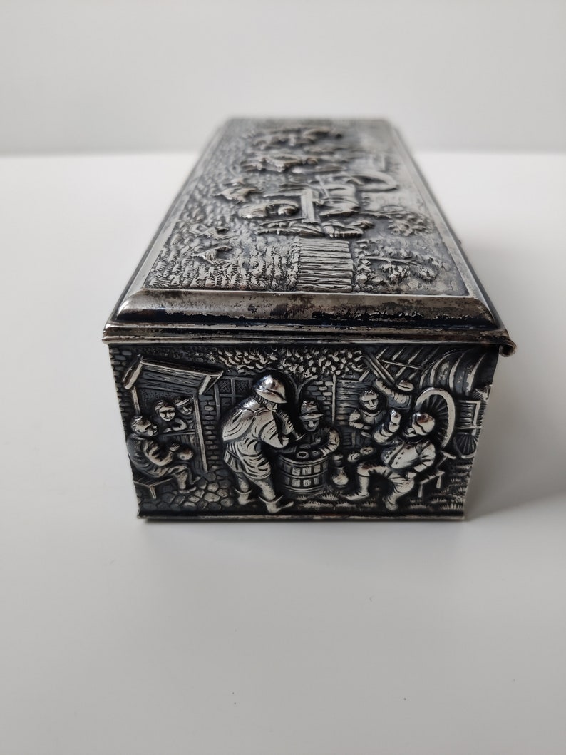 Antique Dutch Silver Plated Box - Jewellery / Trinketbox / Wedding ...