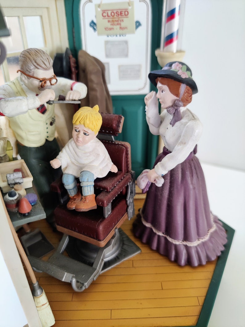 Enesco Vintage Music Box Ye Old Barber Shop Sweer Adeline Deluxe Multi ...