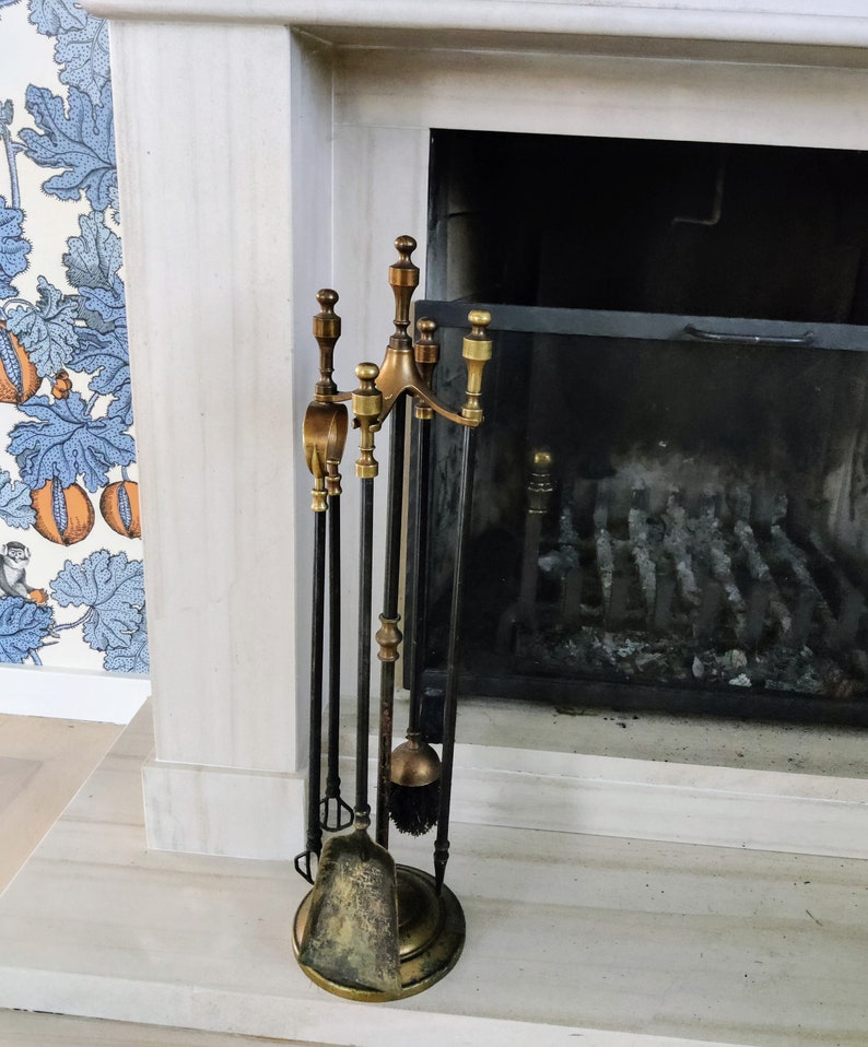 Solid Fireplace Set Antique Design French 1900 S Victorian Vintage ...